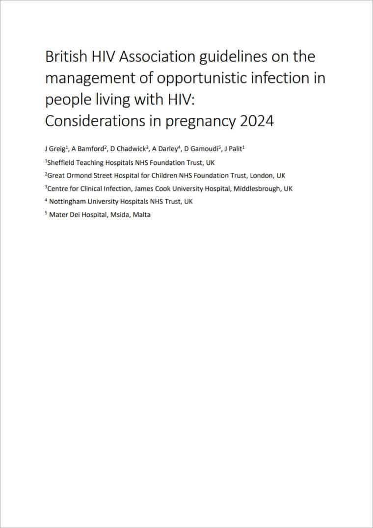 BHIVA guidelines on the management of opportunistic infection in people ...