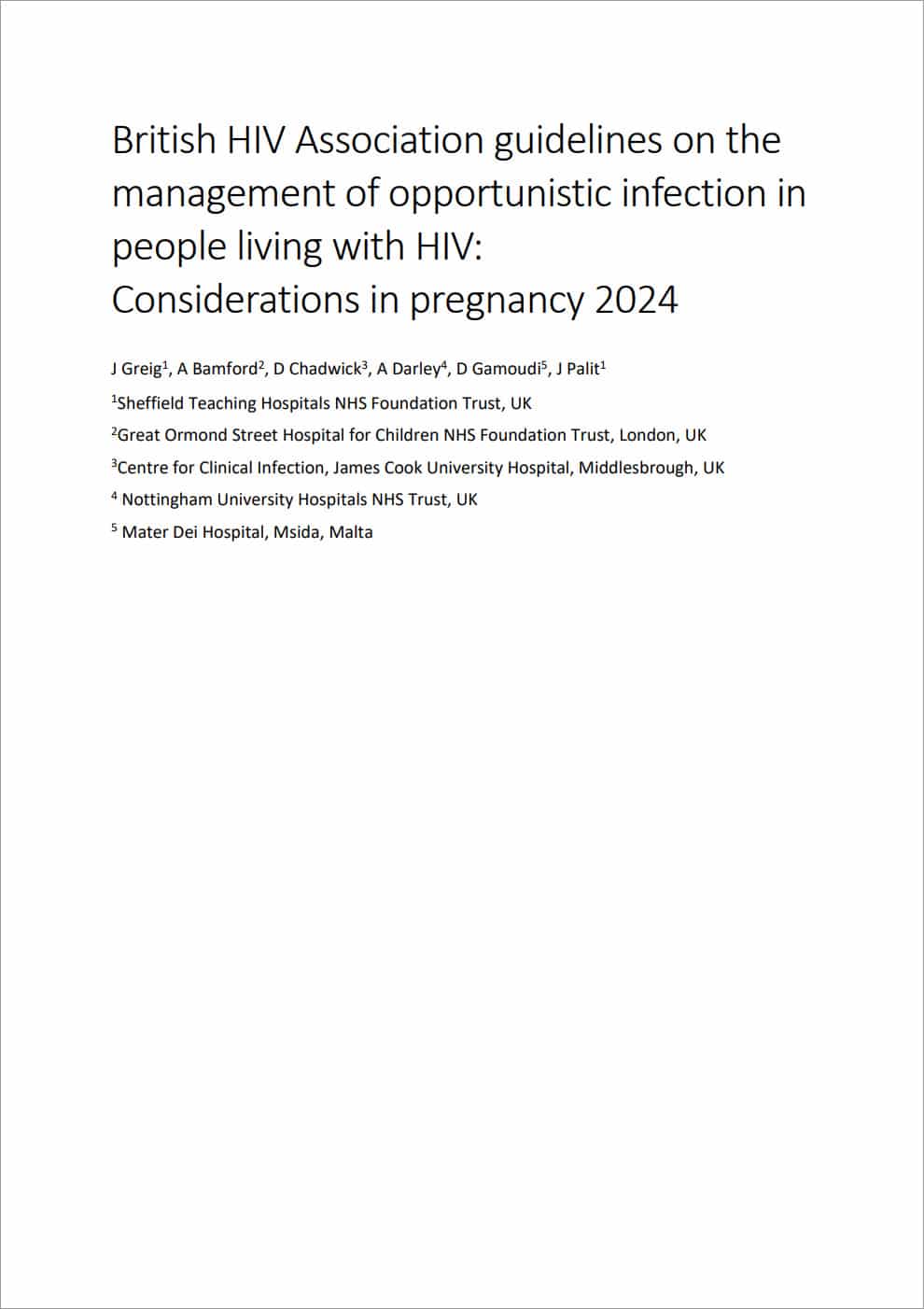 BHIVA guidelines on the management of opportunistic infection in people living with HIV ...